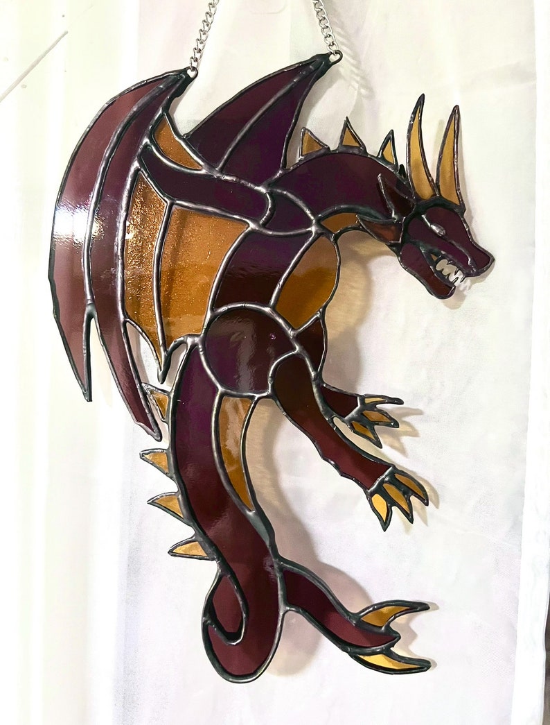 Stained Glass Dragon Pattern - Etsy