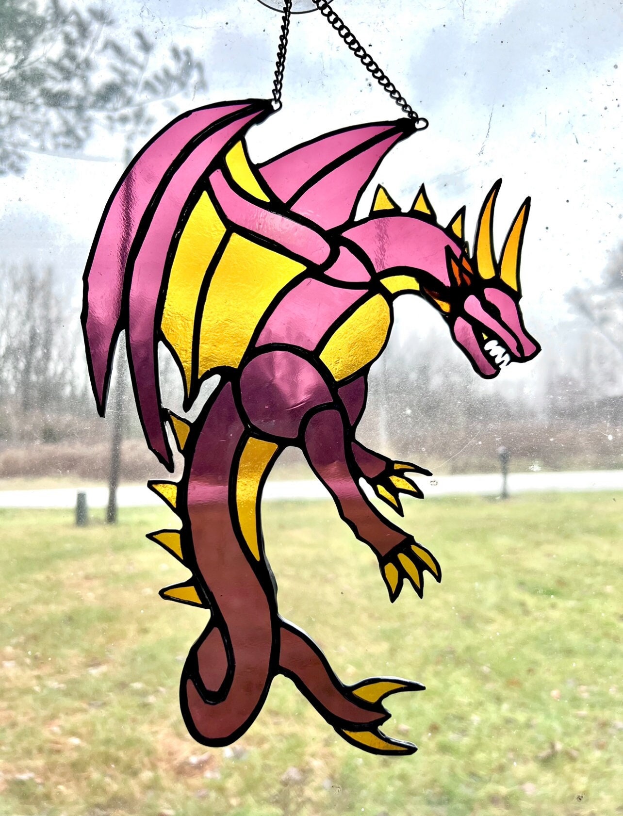 Stained Glass Dragon Pattern - Etsy
