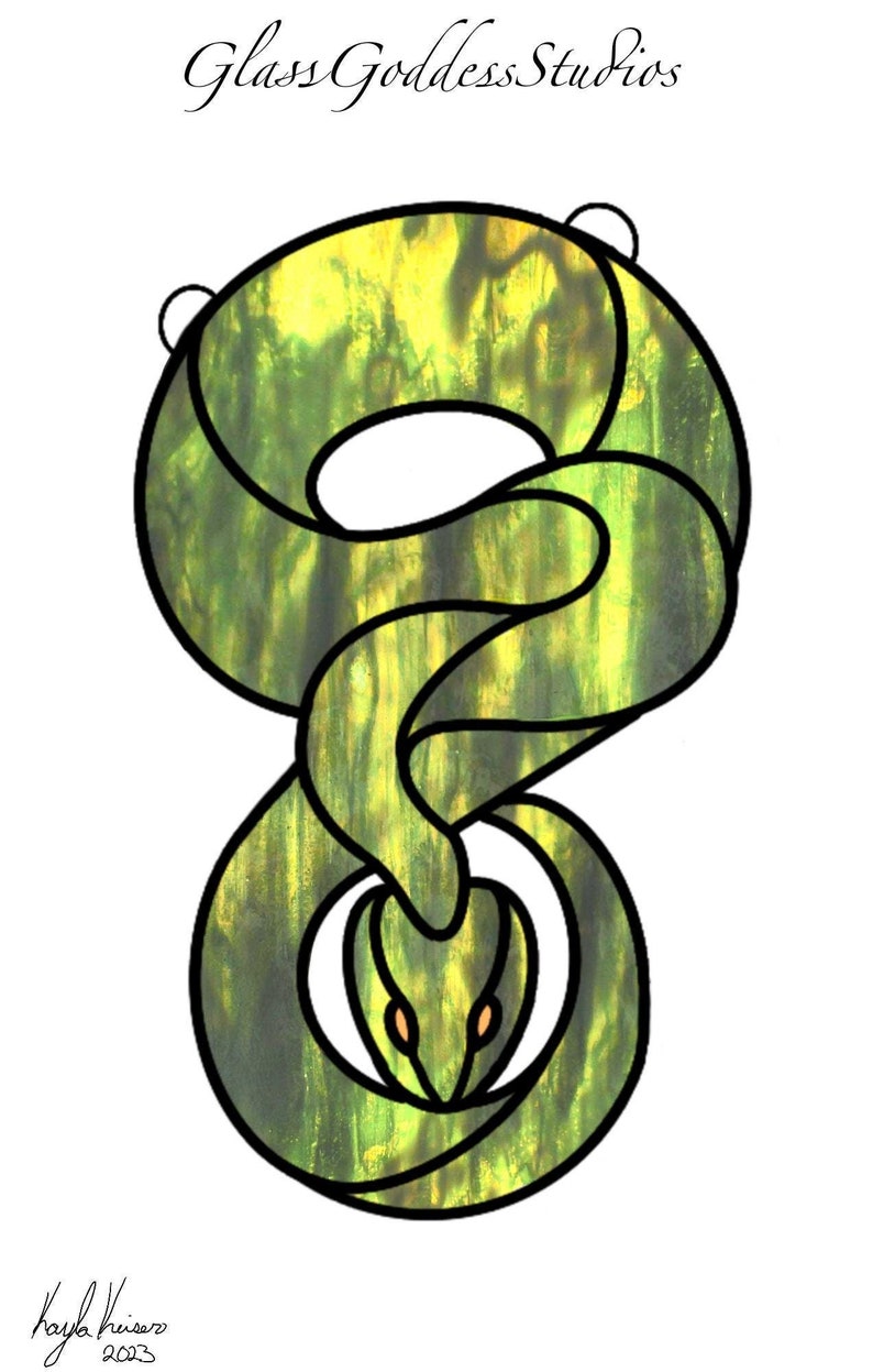 Stained Glass Snake Pattern - Etsy