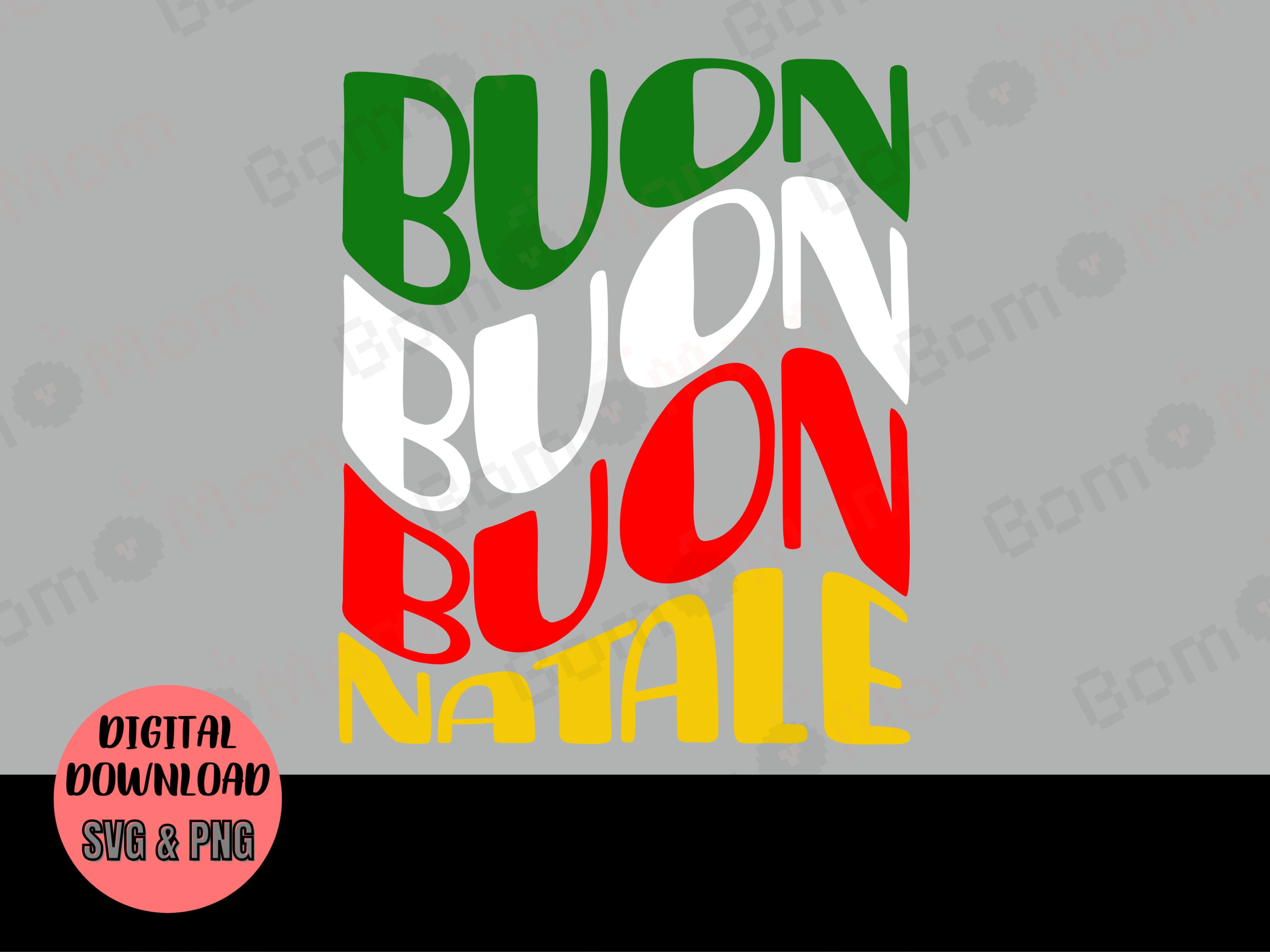 Buon Natale Svg Italian Christmas Svg Cute Buon Natale Svg Wavy Buon ...