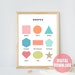 Shapes Poster Educational Poster Classroom Poster - Etsy