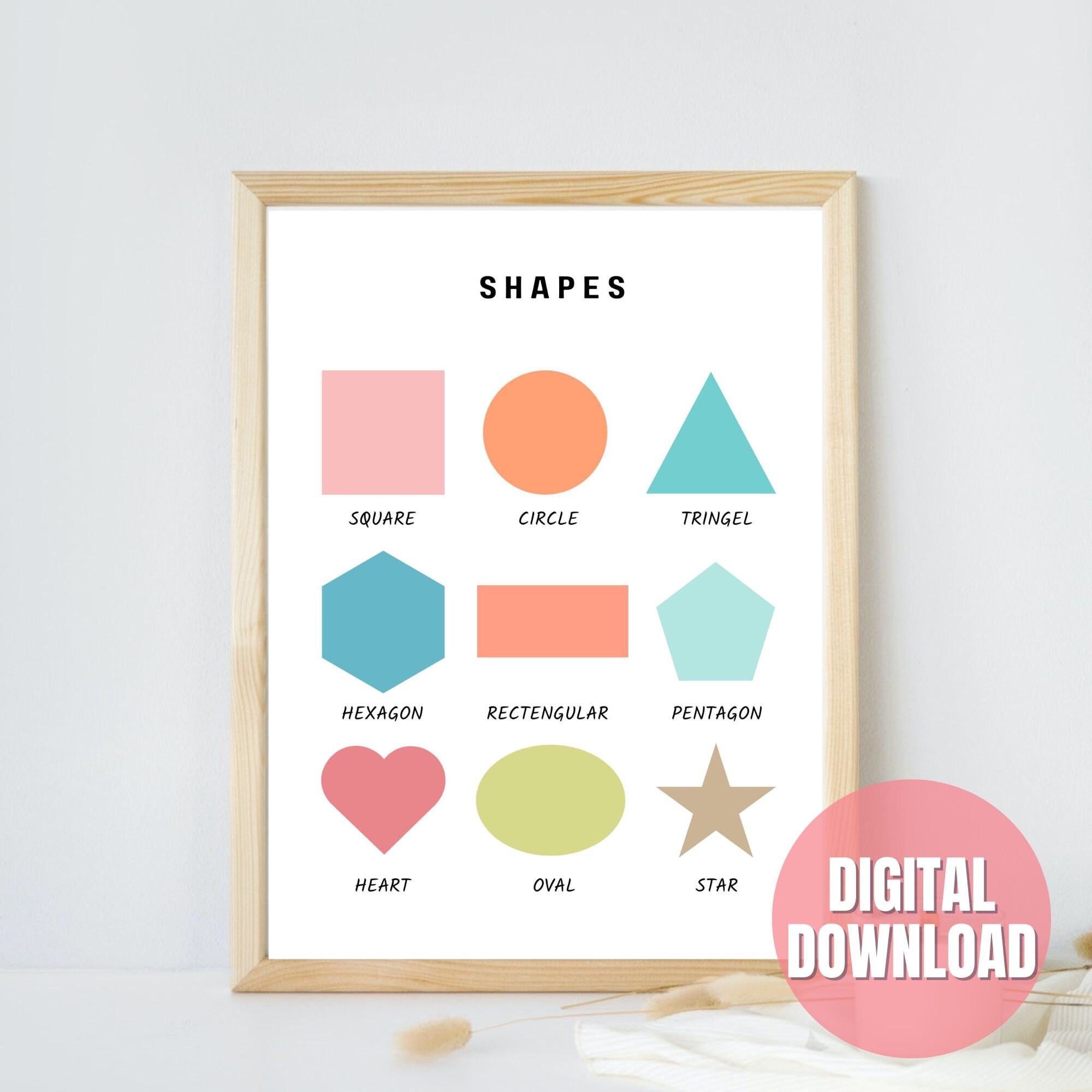 Shapes Poster Educational Poster Classroom Poster - Etsy