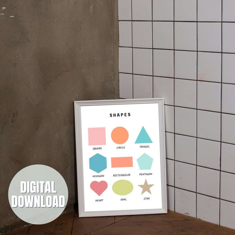 Shapes Poster Educational Poster Classroom Poster - Etsy
