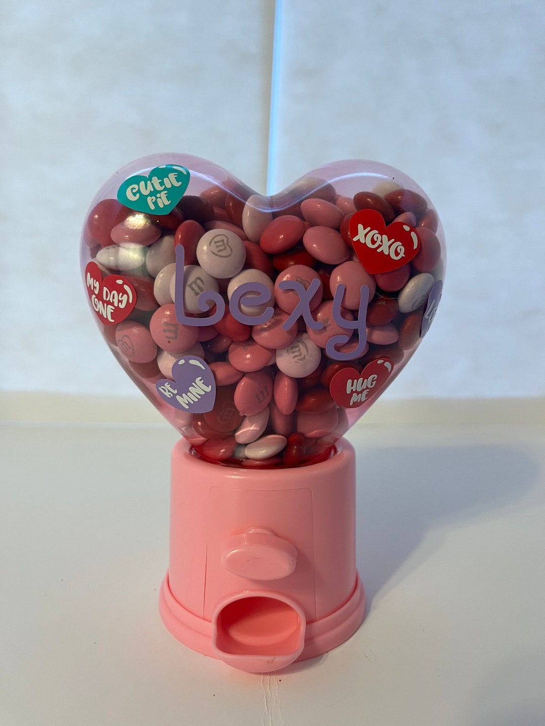 Heart Candy Dispenser Personalized With Name - Etsy