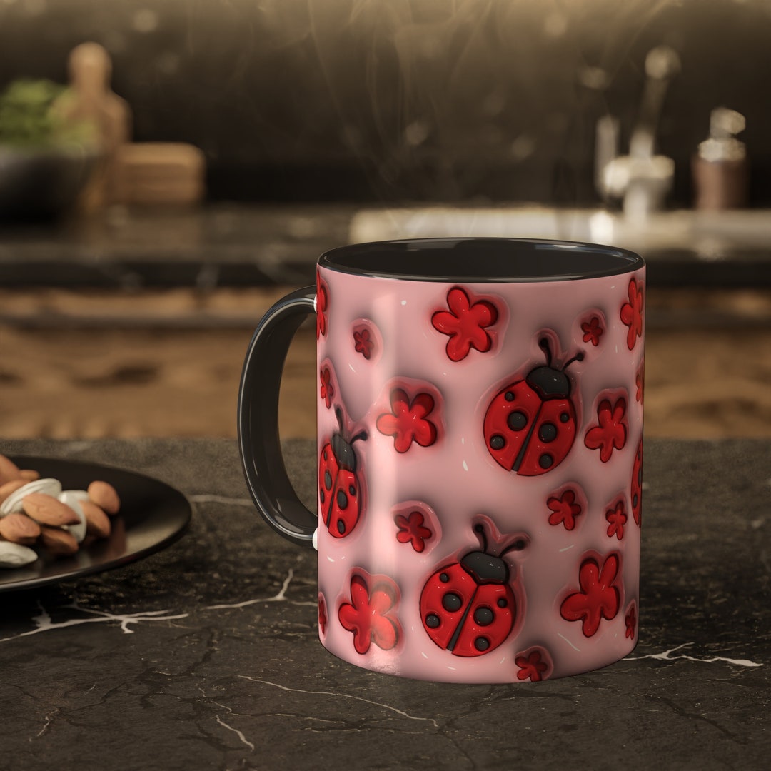 3D Red Ladybug Coffee Mug – Ladybug Lover Gift - Etsy