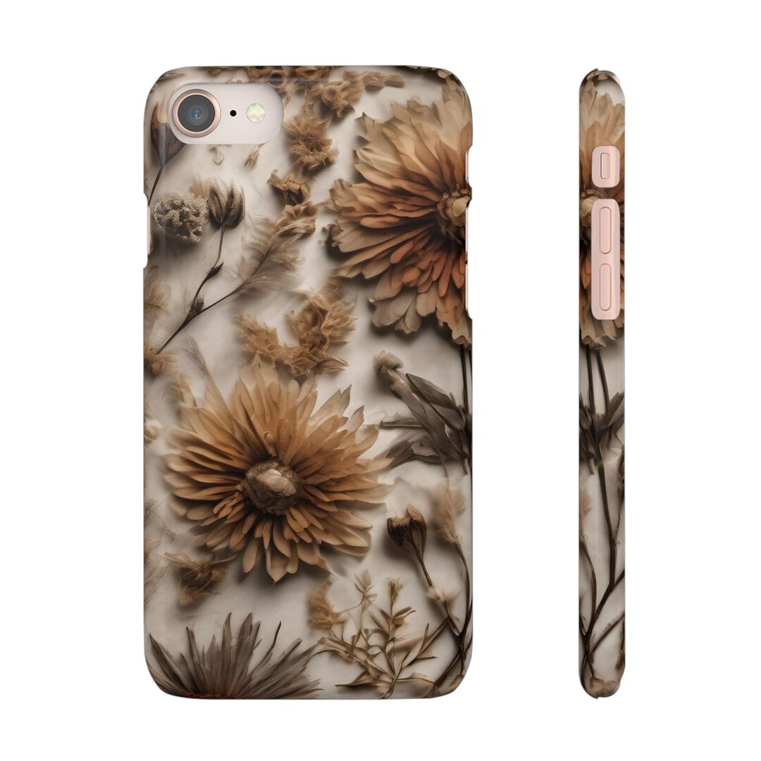 Floral Design Snap Phone Case, Wireless Charging Compatible - Etsy
