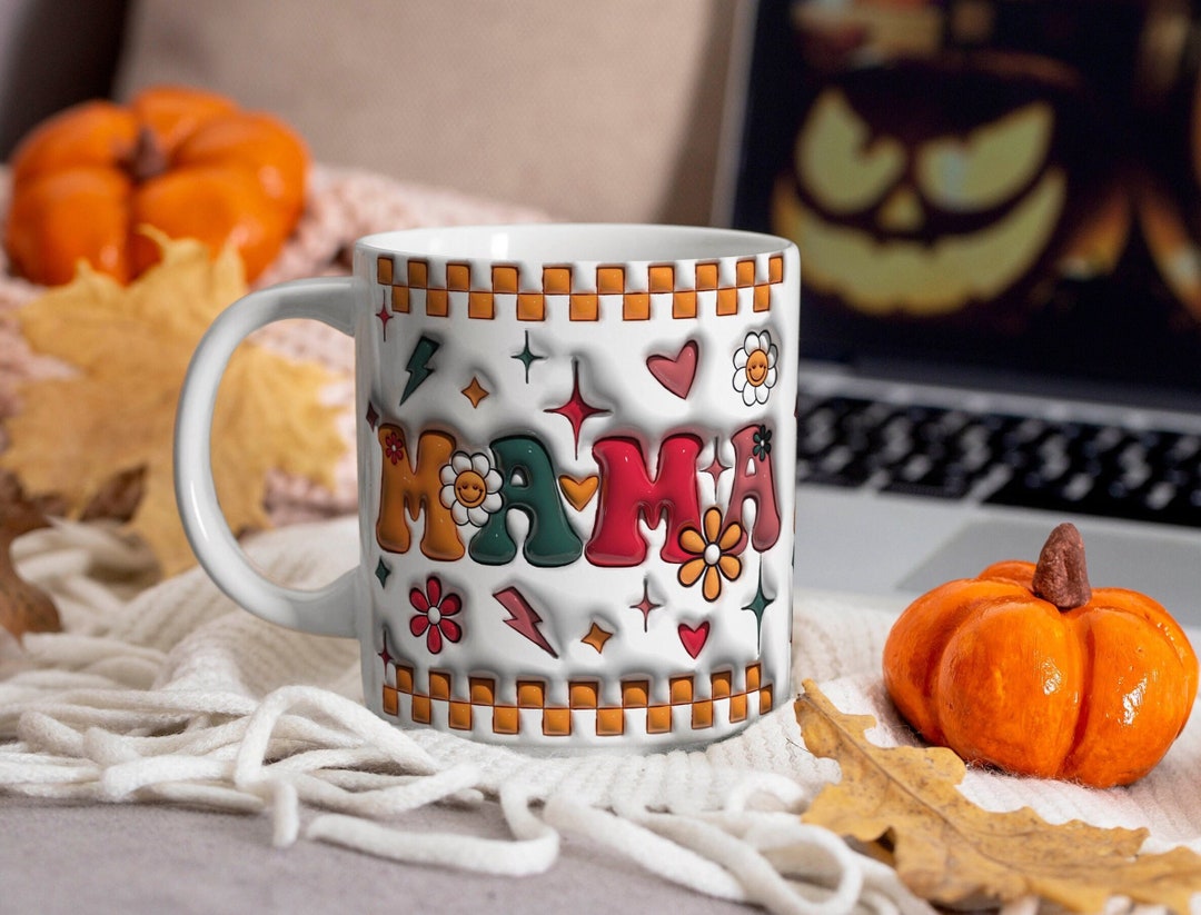 Retro Mama Mug – 3D Inflated Ceramic Coffee Mug, Mother's Day Gift - Etsy