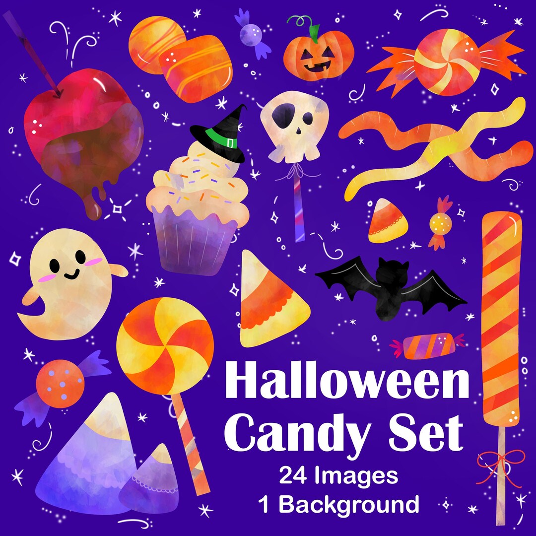 Halloween Candy Set Clip Art - Candy Corn Clipart - Etsy