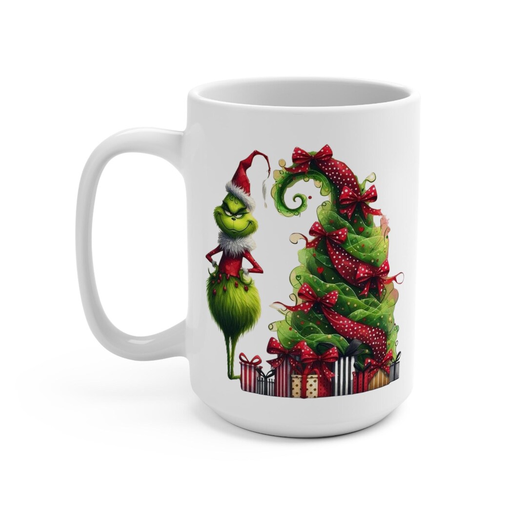 Grinch DNA Test Christmas Mug | Holiday Tree Illustration, Grinchmas ...