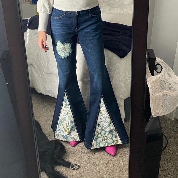 Bell Bottom Jeans - Etsy