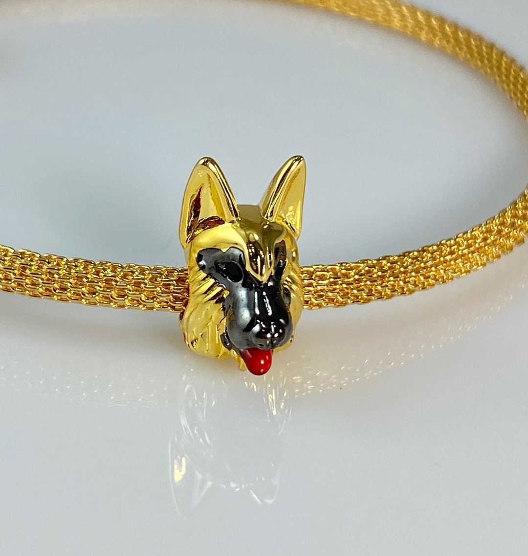 Sterling Silver German Shepherd Dog Charm - Etsy