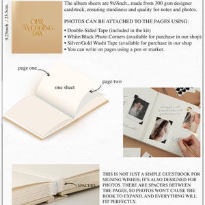 Custom Elegant Wedding Photo Album/guest Book in Velvet Hardcover for ...