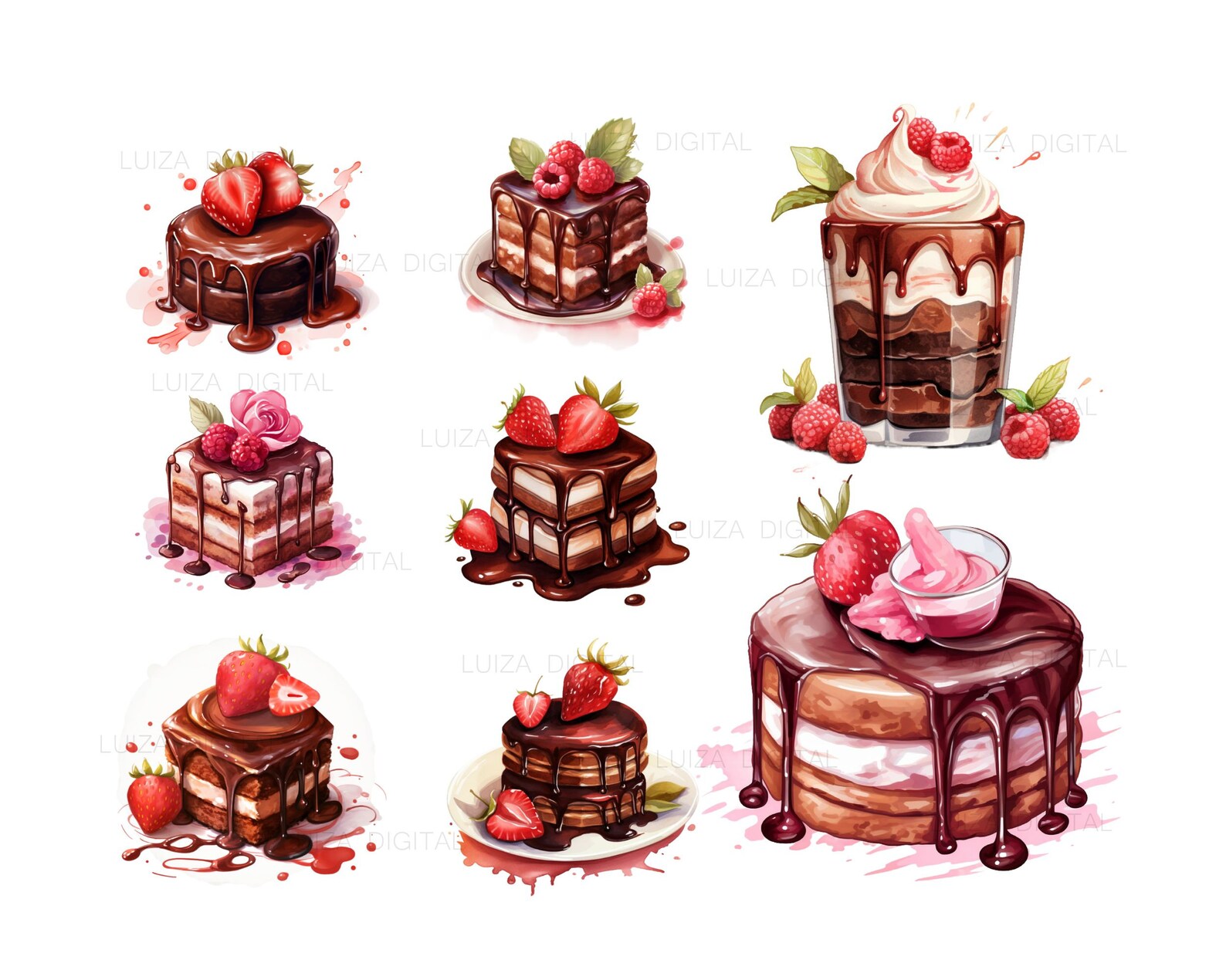 Chocolate Dessert Clipart, Chocolate Caket PNG Clipart, Sweets Graphics ...