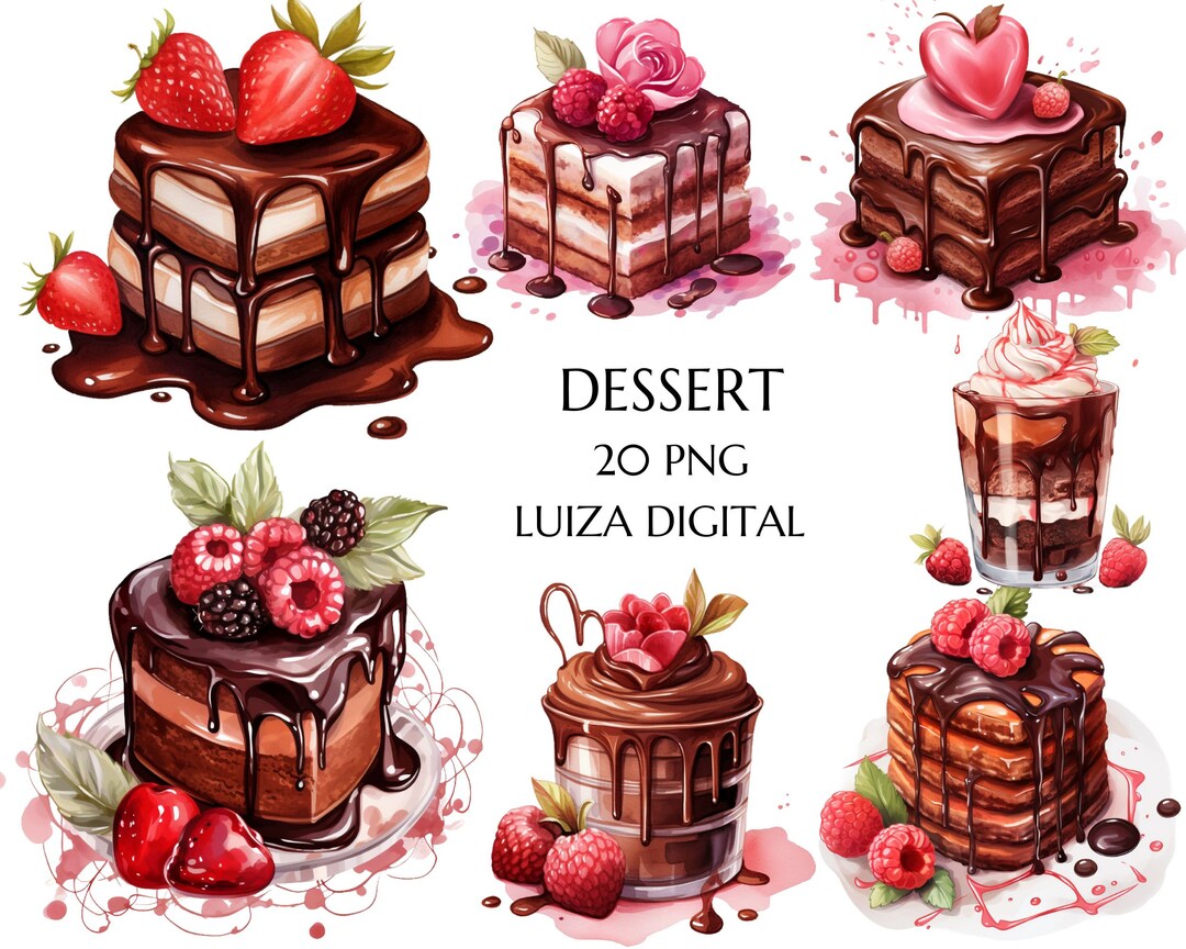 Chocolate Dessert Clipart, Chocolate Caket PNG Clipart, Sweets Graphics ...