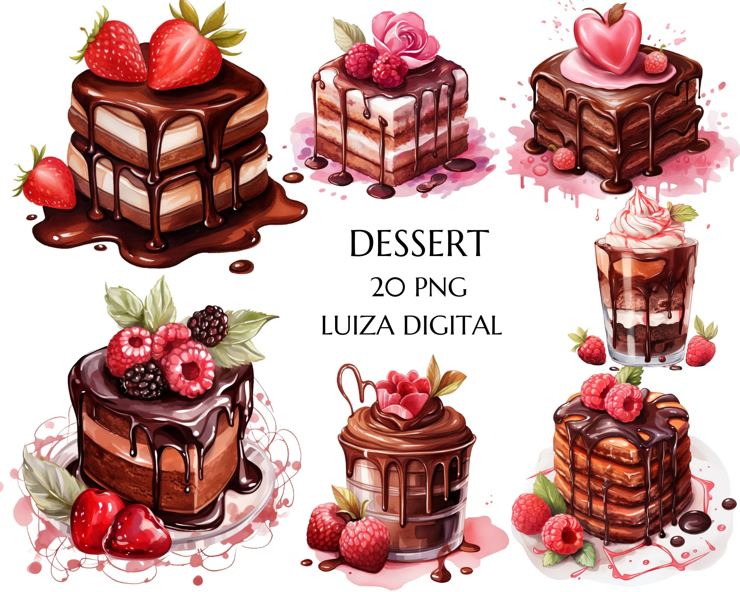 Chocolate Dessert Clipart, Chocolate Caket PNG Clipart, Sweets Graphics ...