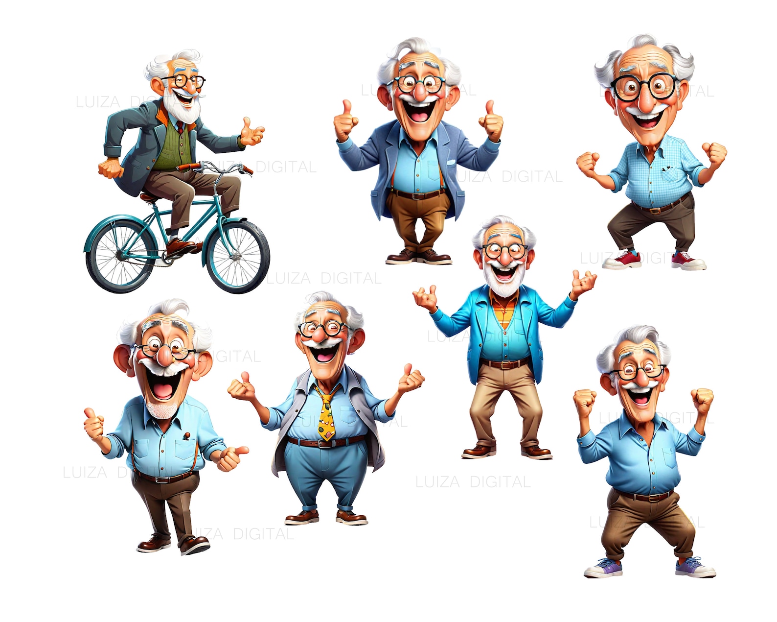 Grandfather Clipart, Funny Old Man Clipart, Grumpy Old Man, Man Clipart ...