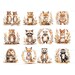 Woodland Clipart, Woodland Animals, Trees, Mushrooms Clipart, Bear, Fox ...
