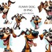 Funny and Crazy Dog Clipart Bundle, Dogs PNG, Watercolor Puppy Graphics ...