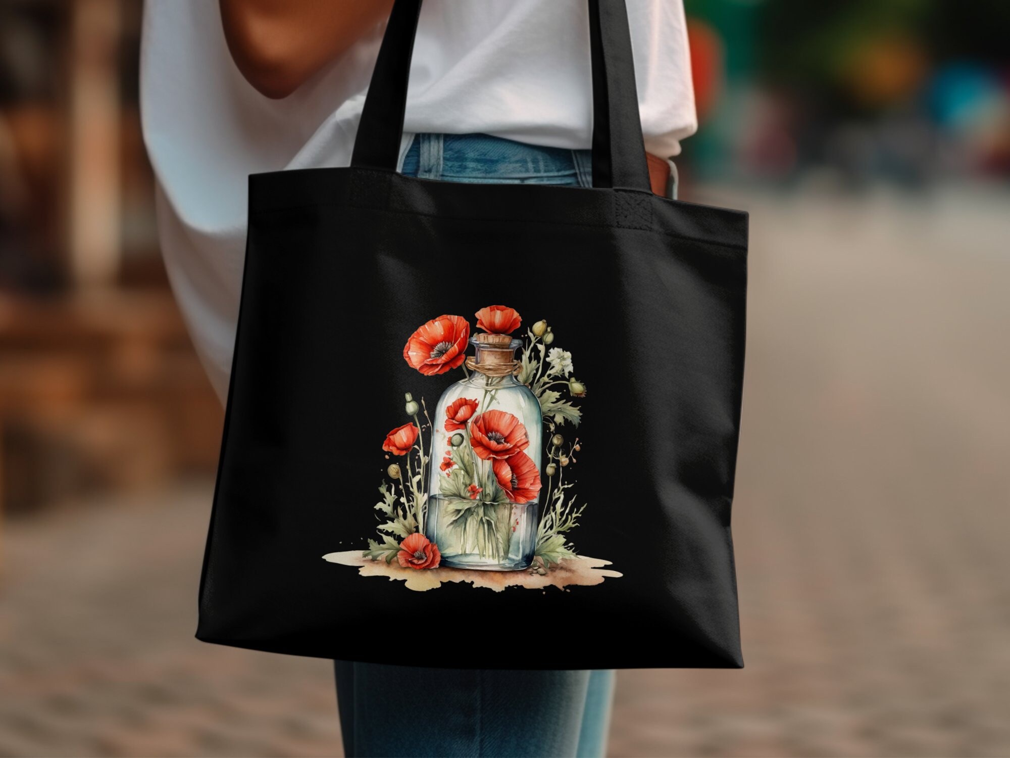 Poppies Clipart, 40 High Quality Pngs, Poppy in Jar, Poppy Backet ...