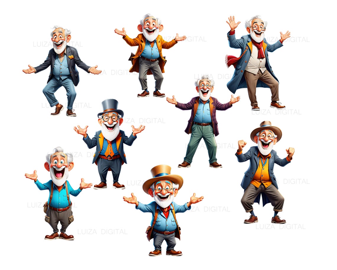 Funny Old Man Clipart Png Funny Grumpy Old Man Happy Man Clipart Cartoon Drunk Grandfather
