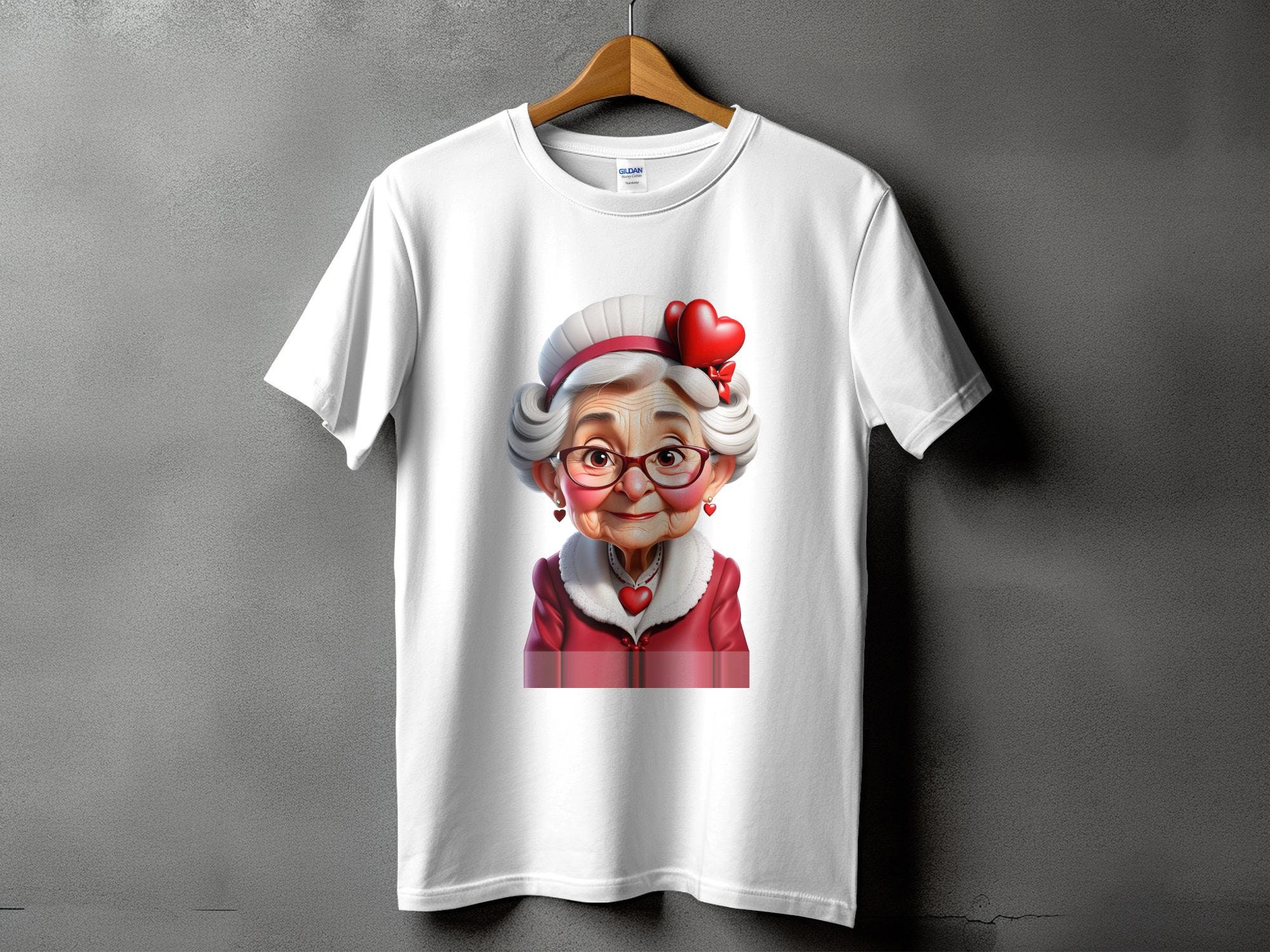 Funny Old Lady Clipart PNG, Valentines Grandmother, Happy Woman Clipart ...