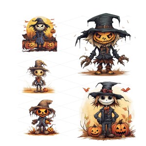 Halloween Scarecrow Clipart, Cute Halloween Scarecrow, Spooky Halloween ...