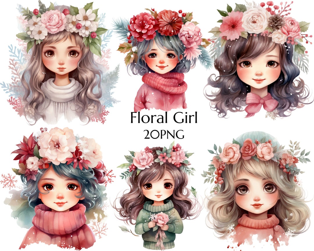 Woman Clipart, Flower Girl PNG, Spring Clipart, Spring Flowers Png ...