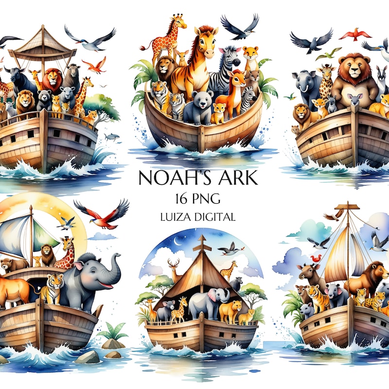 Noahs Ark Clipart - Etsy