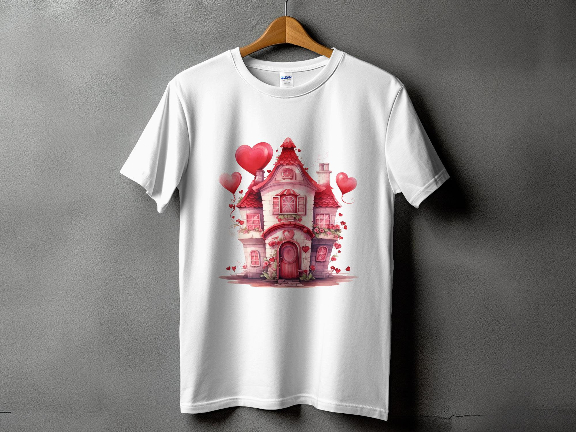 Watercolor Valentines Day House Clipart, Whimsical Sweet Home Png ...