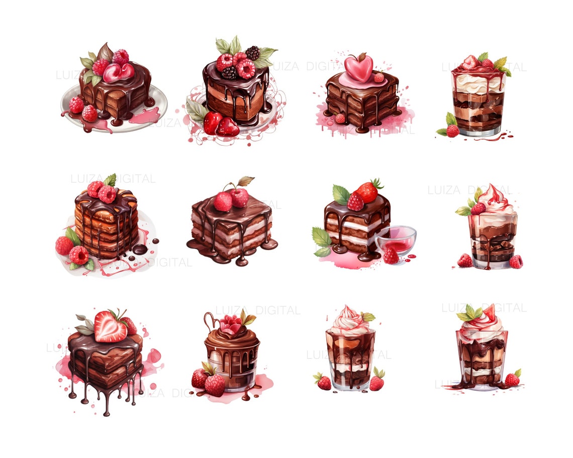 Chocolate Dessert Clipart, Chocolate Caket PNG Clipart, Sweets Graphics ...