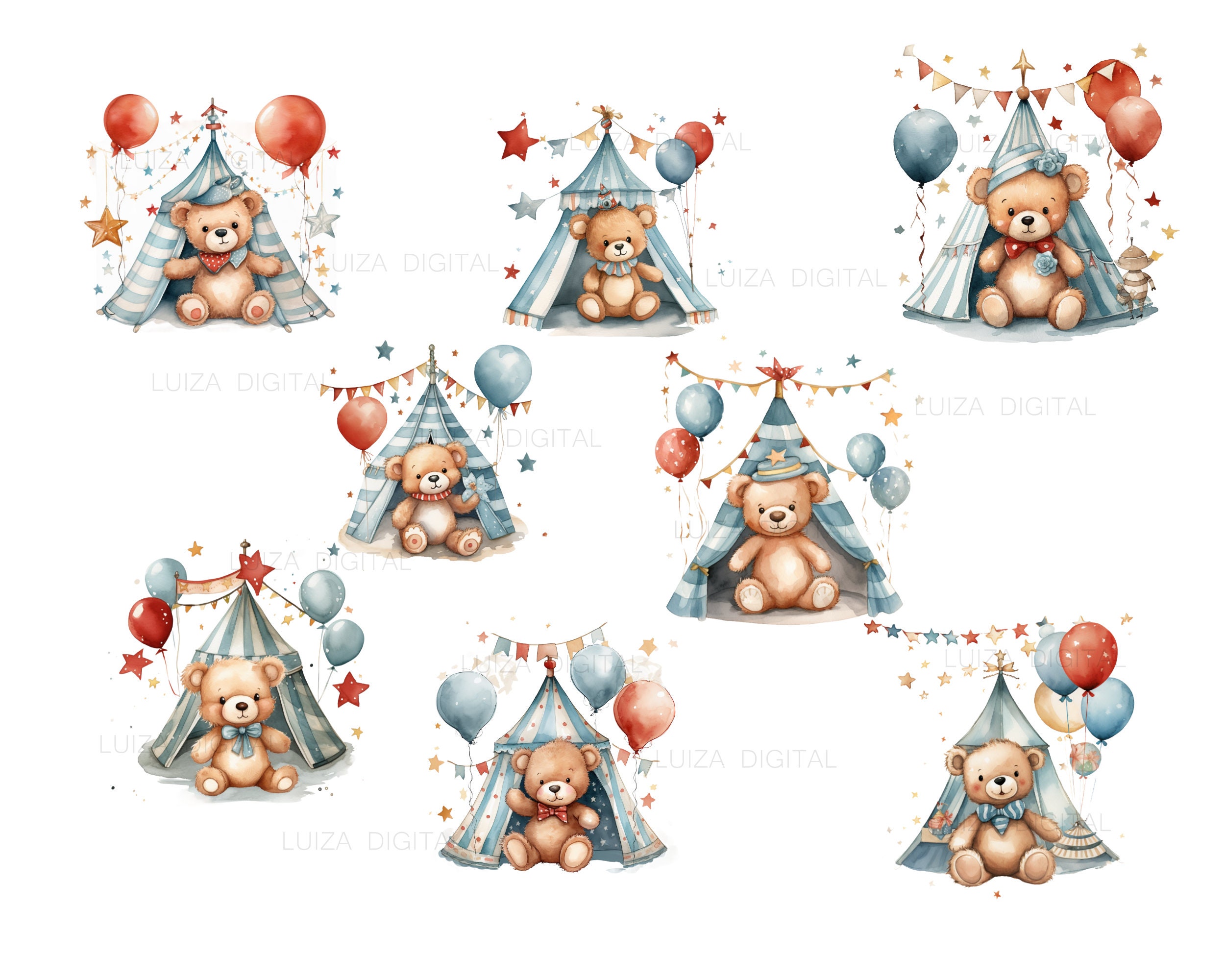 Bear With Balloons PNG, Baby Bear Sublimation, Balloons Clipart, Boy ...