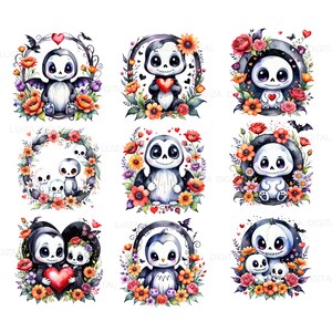 Boho Ghost Clipart, Floral Ghost Clipart, Cute Watercolor Ghost, Boo ...