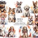 Cute and Funny Dog Clipart Bundle, Watercolor Dogs PNG, Cute Animals ...