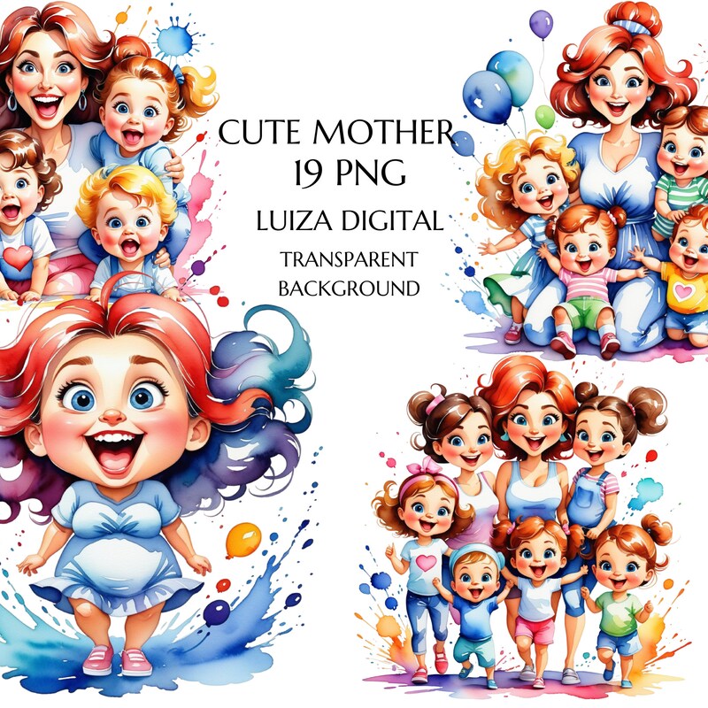 I Love Mom Clipart - Etsy