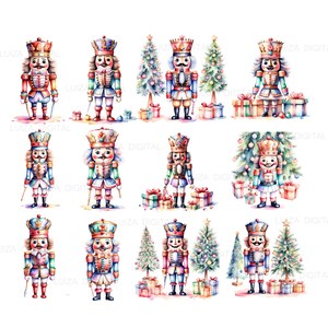 Pastel Christmas Nutcracker Clipart Bundle, Winter PNG, Pastel ...