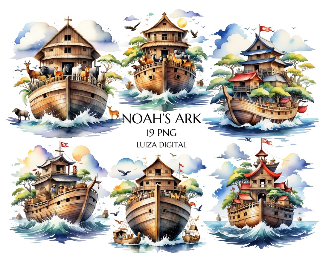 Noah's Ark Clipart - Christian PNG & Religious Clipart for Kids Bible ...