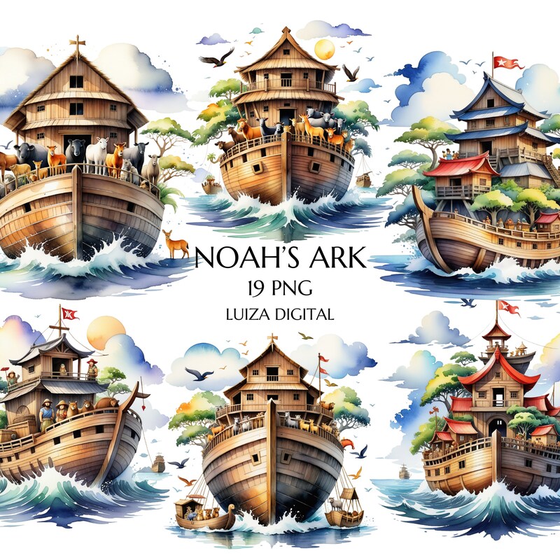 Noahs Ark Clipart - Etsy