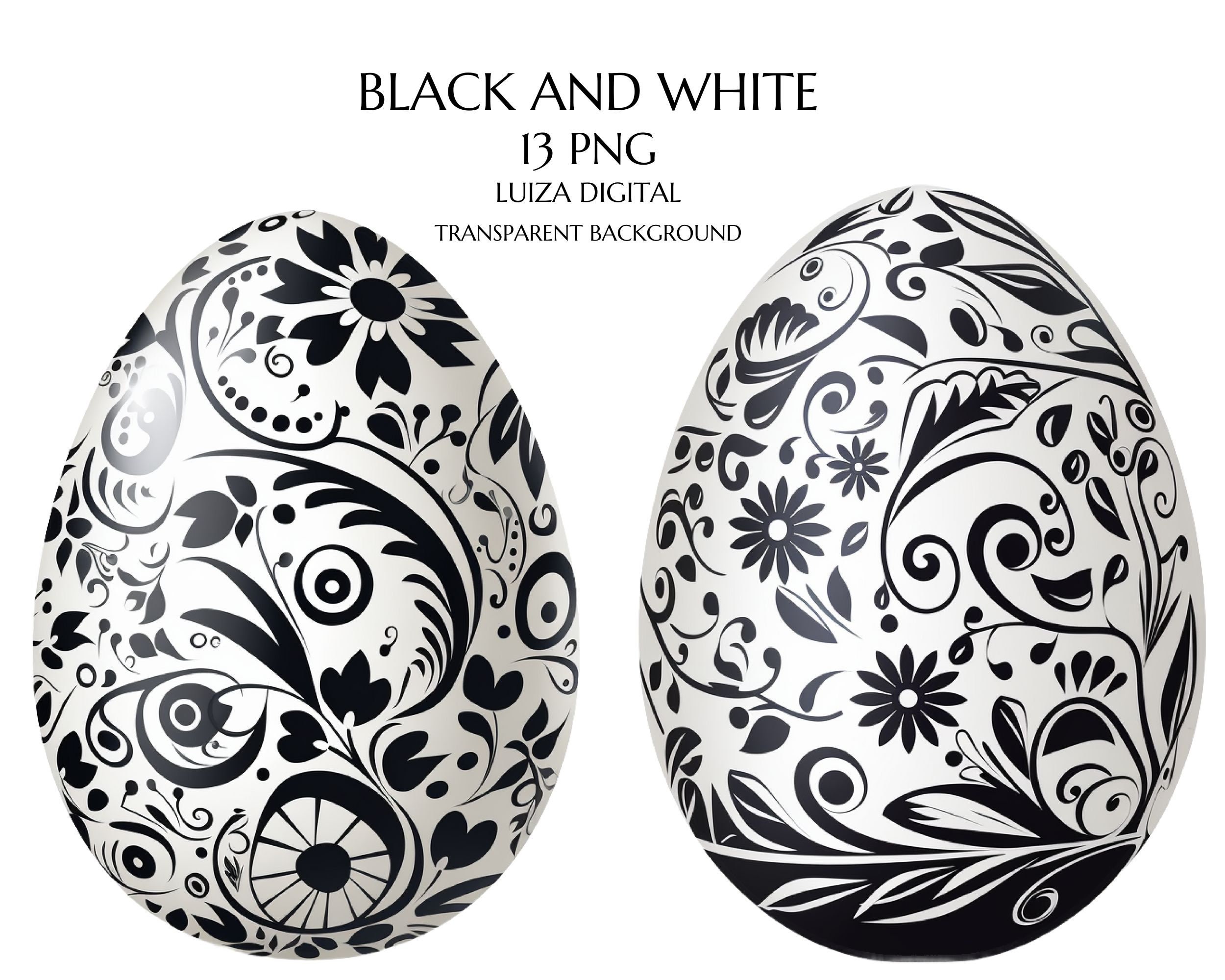 Egg Black And White Clipart