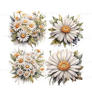 Daisies Bouquet Clipart & Flowers Clipart for Paper Craft - Junk ...