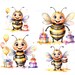 Watercolor Bees Clipart, Birthday Bees Clipart, Cute Baby Bee Clipart ...