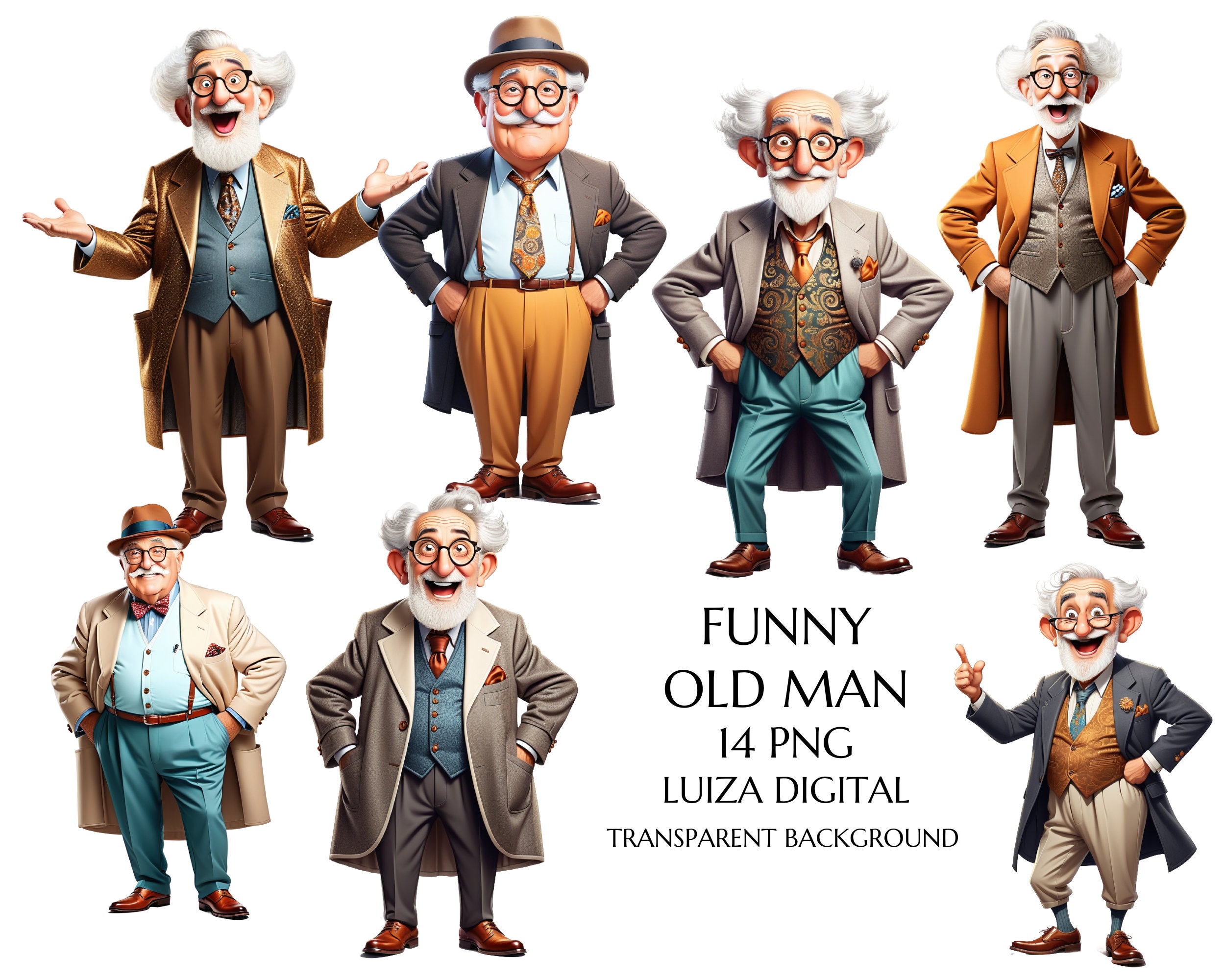 Old Man Animated Clipart Fun