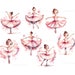 Ballerina Clipart, Cute Ballet Clipart, Watercolor Pink Ballerina, Tutu ...