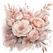 Rose Gold Flowers PNG, Pink Flowers Clipart, Watercolor Floral Clipart ...