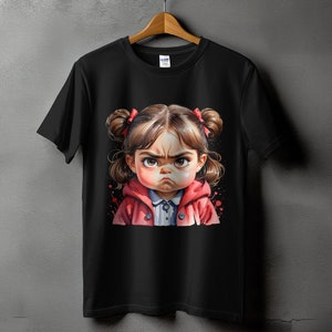 Grumpy Little Girl Clipart PNG, Funny Girl, Angry Girl Clipart, Cartoon ...