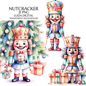 Pastel Christmas Nutcracker Clipart Bundle, Winter PNG, Pastel ...