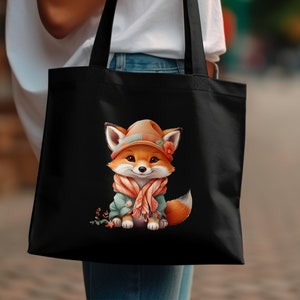 Watercolor Back to School Fox Clipart, Woodland Animals Clipart ...