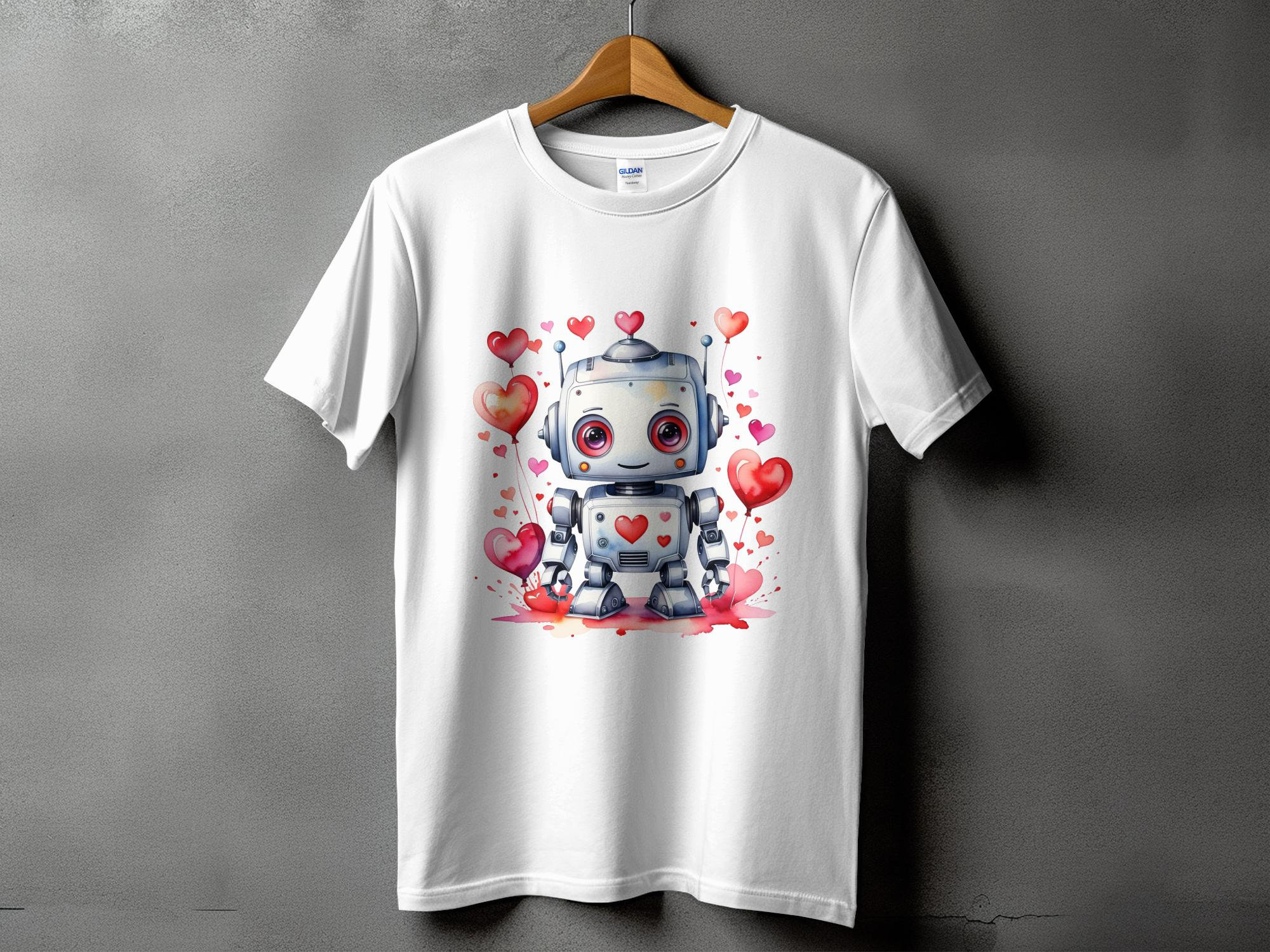 Valentine Robot Clipart Set, Robot Hearts and Love Clip Art PNG Files ...