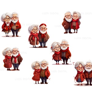 Cute Old Happy Couple Clipart PNG, Old Lady and Old Man, Cartoon ...