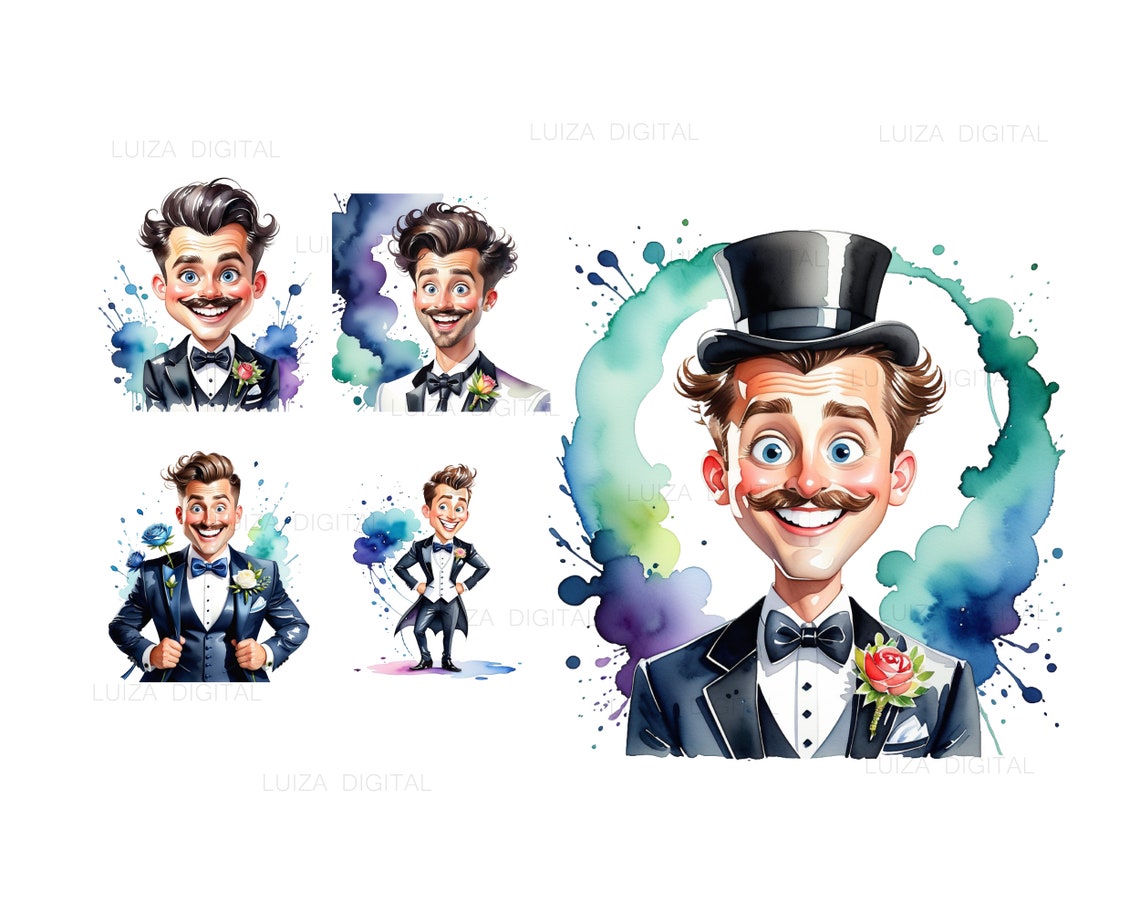 Wedding Clipart, Crazy Bride Clipart Bundle, Crazy Wedding Clipart ...