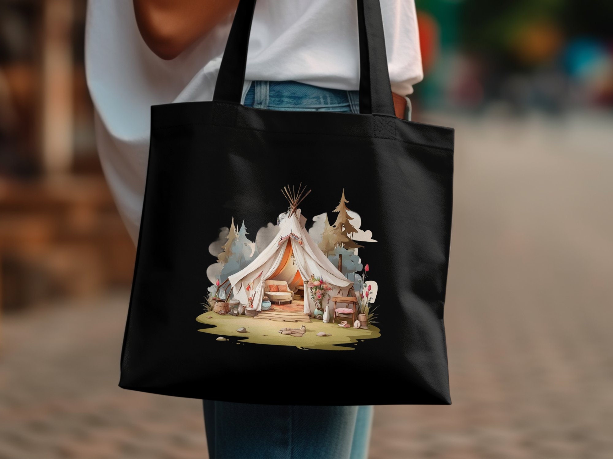 Watercolor Boho Caravan Clipart Bundle, Cute Floral Camper Vans, Cozy ...